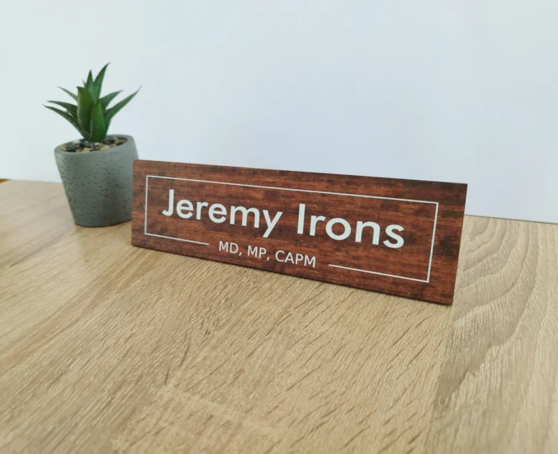 Personalised Wooden Desk Plate – Laser City New Zealand